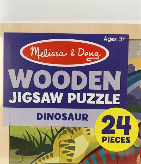 Melissa And Doug 24 Piece Wooden Jigsaw Puzzle Dinosaur