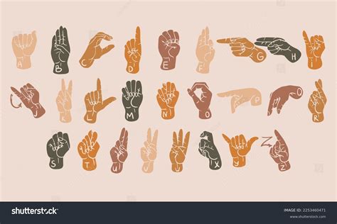 Sign Language Alphabet Vector