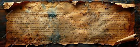 Ancient Scroll With Handwriting Premium Ai Generated Image