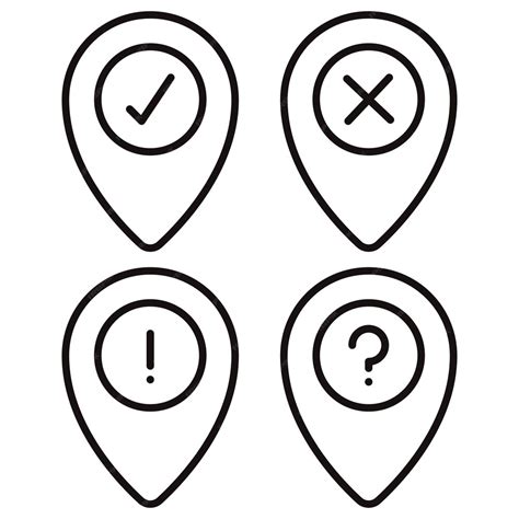 Overzicht Check Cross Uitroepteken En Vraagteken Gratis Vector