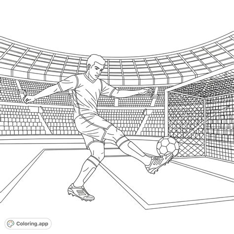 Printable Coloring Pages Soccer Player 2025