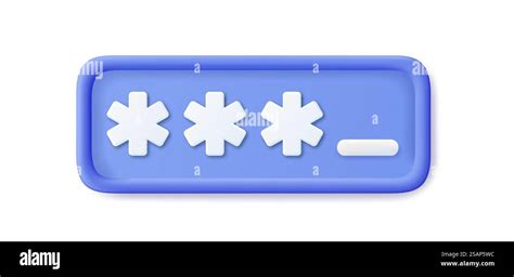 3d Locked Password Field Isolated On White Background Icon For Web And App 3d Render Vector