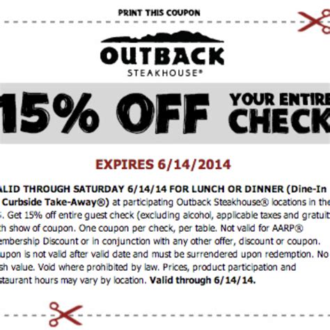 Get Outback Steakhouse Printable Coupons Now Printables For Everyone