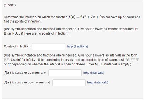 solved determine the intervals on which the function f x