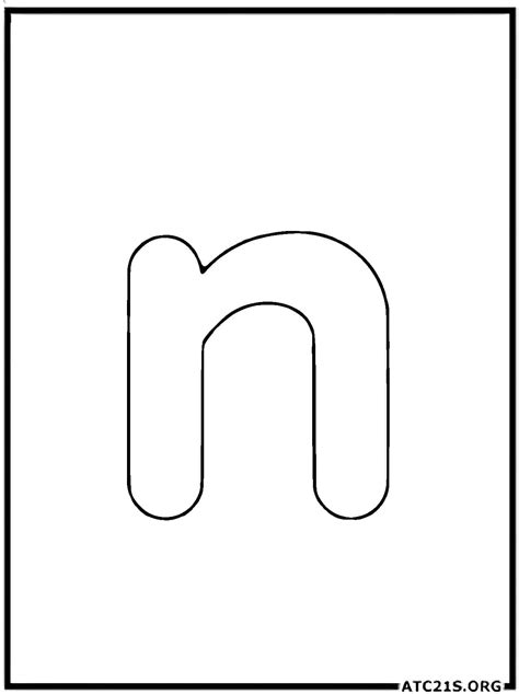 Free Letter N Coloring Pages Download Atc21s