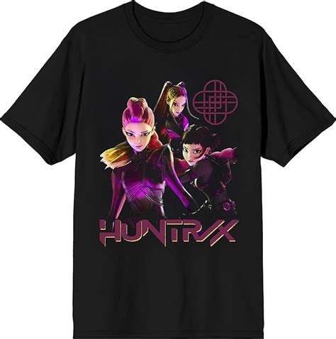 Kpop Demon Hunters T Shirt Noir Huntr X Stronger Together X Large