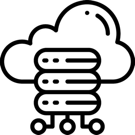 Premium Vector Cloud Database Vector Illustration