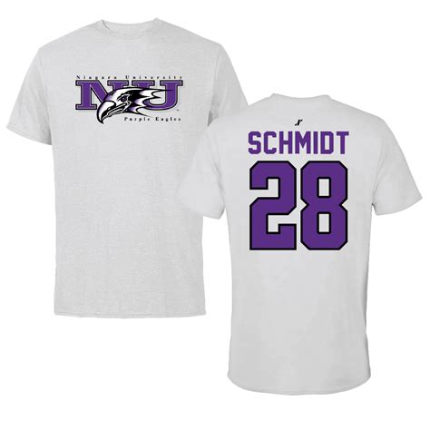 28 Izzy Schmidt Niagara University Soccer Light Gray Tee