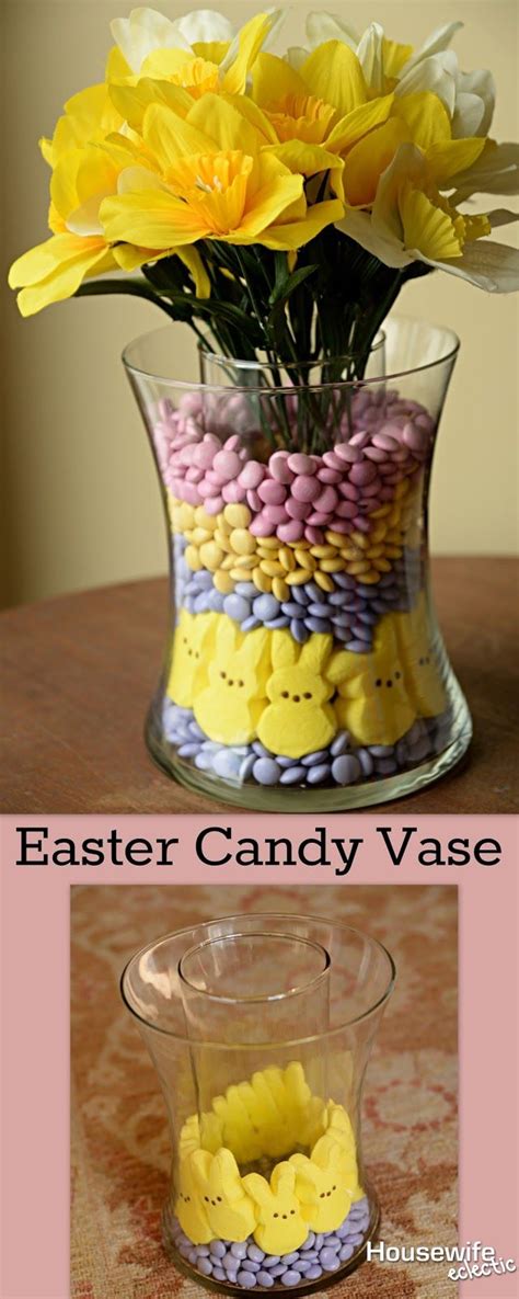 Easter Candy Vase Housewife Eclectic Easter Candy Diy Holiday Decor Easy Diy Crafts