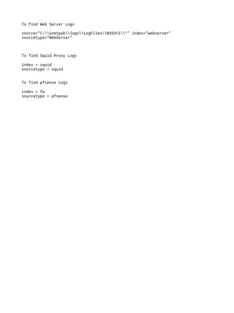Splunk Queries Pdf