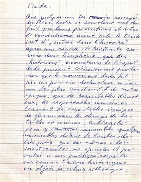 Max Ernst Signed Autograph Manuscript “dada ” 1967