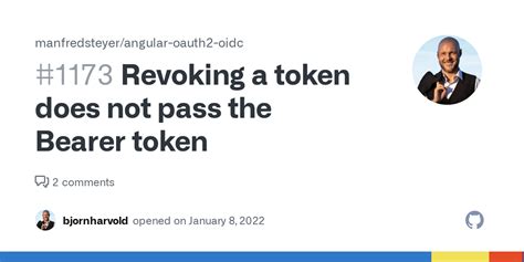 revoking a token does not pass the bearer token · issue 1173