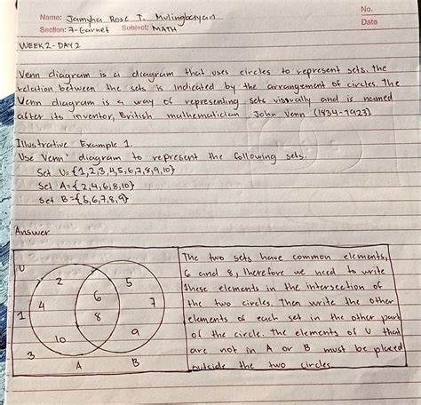 SOLVED Venn Diagram Is A Diagram That Uses Circles To Represent Sets The Relation Between The