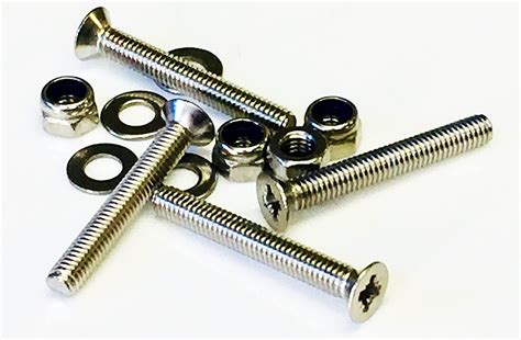 Countersunk Bolt Nut And Washer 4 Pack M4 X 30mm Including Head A2 Stainless Steel Pozi