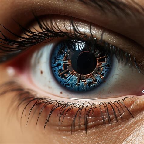 Premium Ai Image Closeup Of Bio Metrical Retinal System Analyzing Eye Health Generative Ai