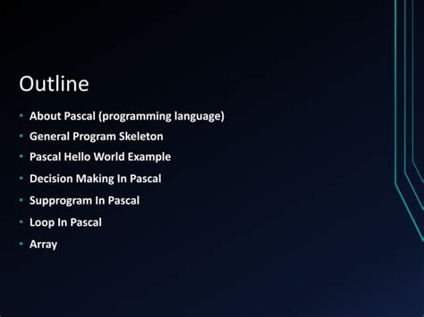 Pascal Programming Language Pptx Programming Languages Computing