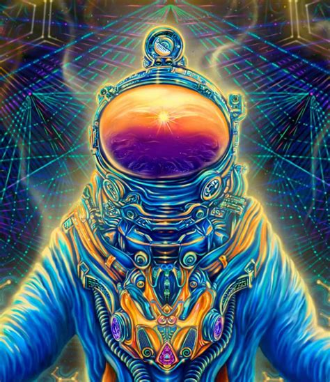 Trippy Backdrop Astronaut Space Psychedelic Tapestry Poster Art Uv