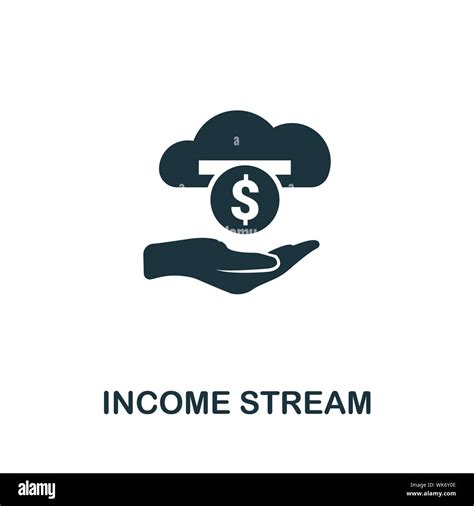 Income Stream Vector Icon Symbol Creative Sign From Passive Income Icons Collection Filled