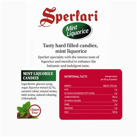 Sperlari Mint And Liquorice Candies 150g Italian Sweets
