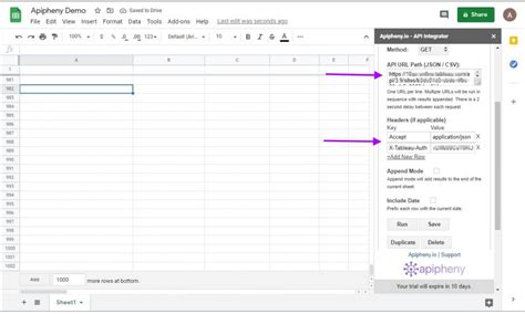 Connect Tableau To Google Sheets Export Tableau Data Apipheny