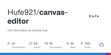 GitHub Hufe Canvas Editor Rich Text Editor By Canvas Svg