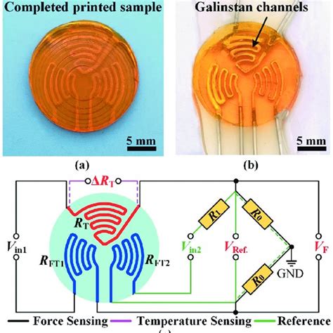 A Photograph Of The Printed Tactile Sensor B Final Fabricated