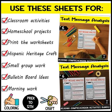 Text Message Analysis And Inference Worksheets Reading Comprehension