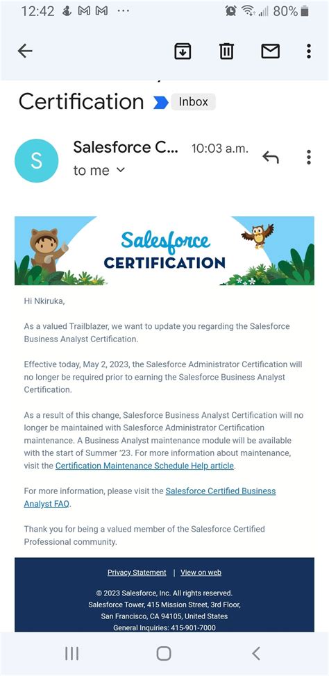 Salesforce Trailblazercommunity Ohana Salesforcebusinessanalyst Salesforcecertified