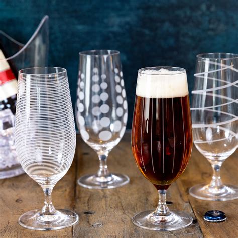 Mikasa Cheers Pack Of 4 Stemmed Pilsner Glasses Lifetime Brands Europe