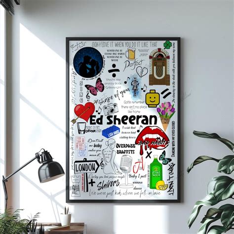 Ed Sheeran Lyrics Etsy