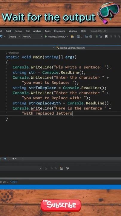 Shortcut To Replace Character In A String In C Shorts Viral Youtube