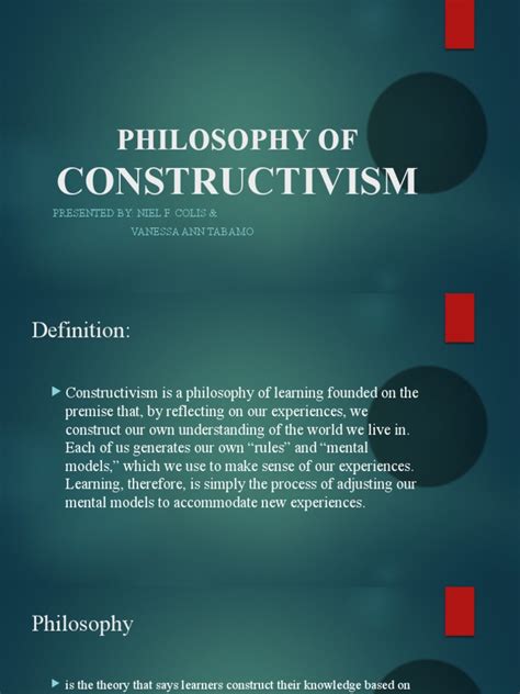 philosophy of constructivism pdf constructivism philosophy of