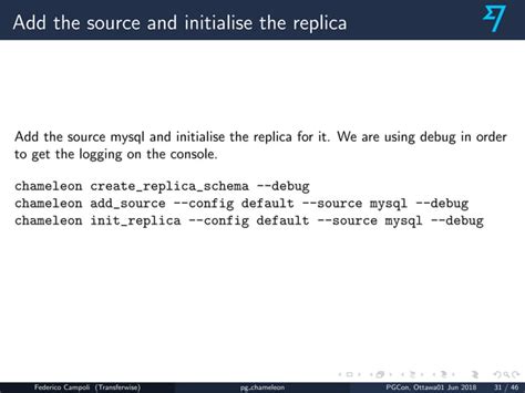 Pg Chameleon Mysql To Postgresql Replica Made Easy Ppt
