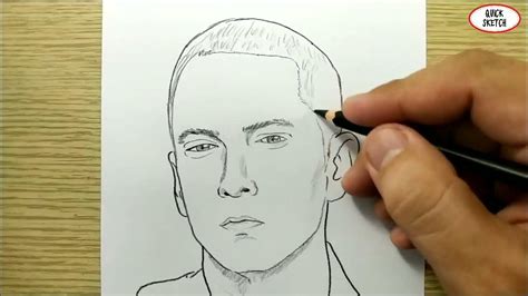 Very Easy How To Draw Eminem Quick Sketch Youtube