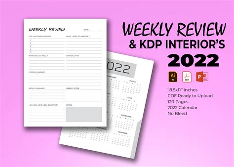 Weekly Review Planner Graphic By Mazharul · Creative Fabrica