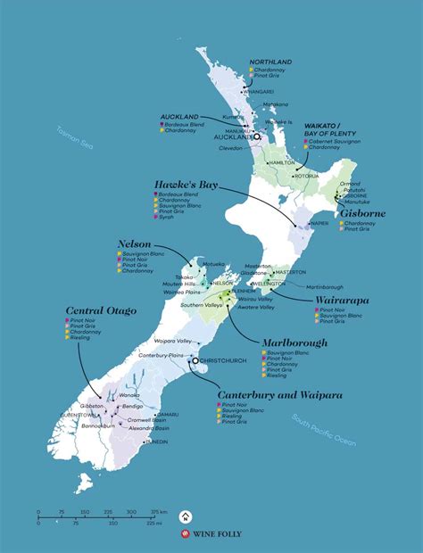 Oceania Wine Regions New Zealand Wine Map