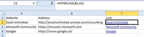 How To Use Excel HYPERLINK Function