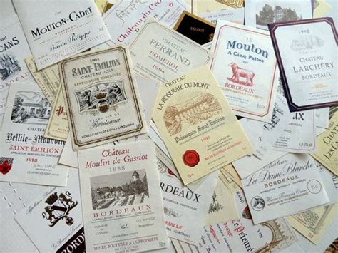 10 Vintage French Wine Labels Instant Collection On Etsy