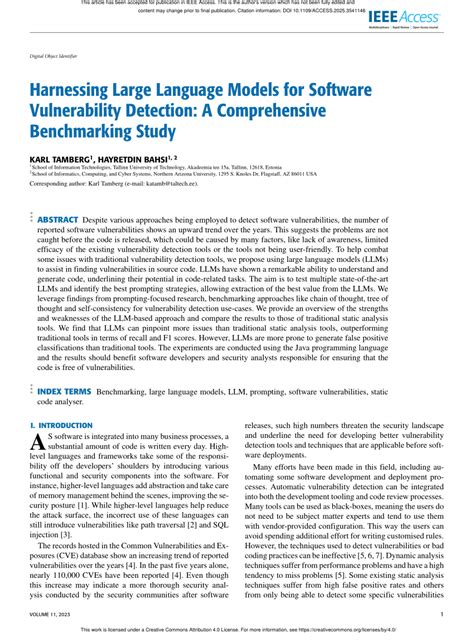 Pdf Harnessing Large Language Models For Software Vulnerability Detection A Comprehensive