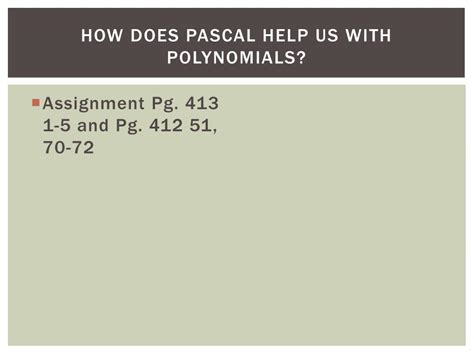 Ppt Pascal S Triangle Powerpoint Presentation Free Download Id 3175660