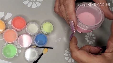 Mixing Acrylic Powders Youtube Colored Acrylic Nail Powder Acrylic