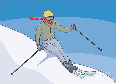 Snow Skiing 111 Classroom Clip Art