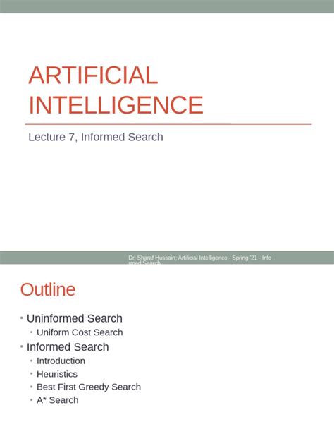 artificial intelligence lec 7 informed search pdf theoretical