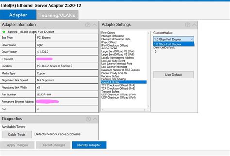 Intel X520 T2 10gbit Cards Not Working With Windows 10 Networking
