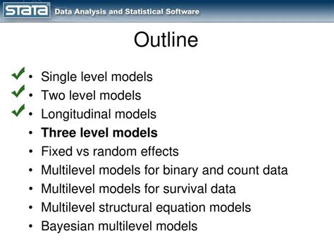 Multilevellongitudinal Models Using Stata Ppt Download