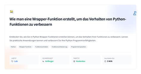 Wie Man Eine Wrapper Funktion Erstellt Um Das Verhalten Von Python Funktionen Zu Verbessern Labex