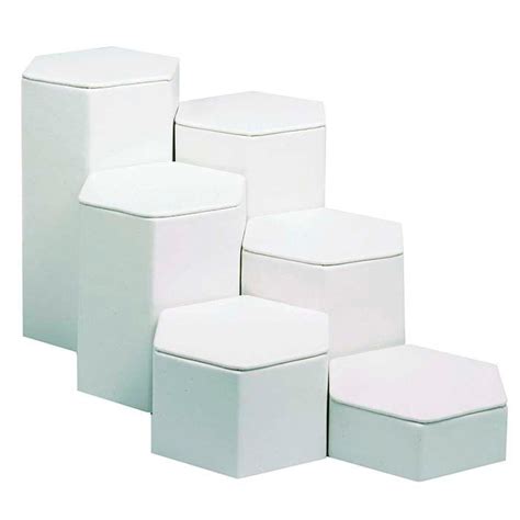 Faux Leather Hexagonal Block Riser Display Set Riogrande