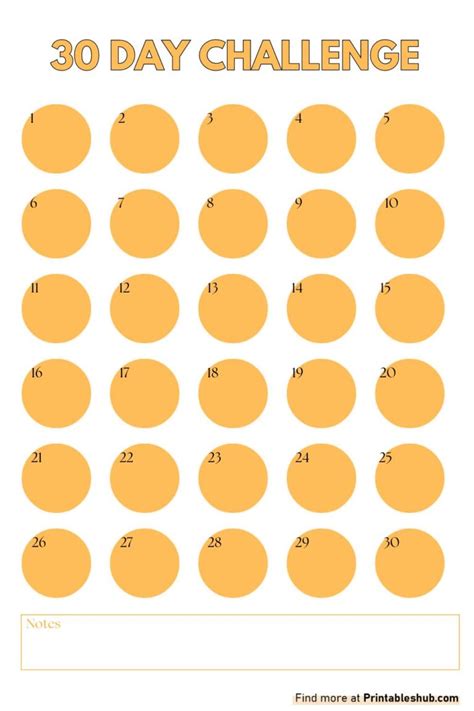 Printable 30 Day Challenge Blank Templates Printables Hub