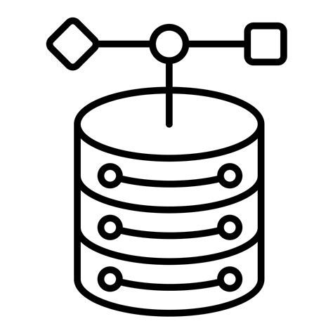 Object Database Line Icon 14689784 Vector Art At Vecteezy