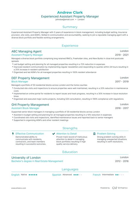 5 Assistant Property Manager Resume Examples And Guide For 2024